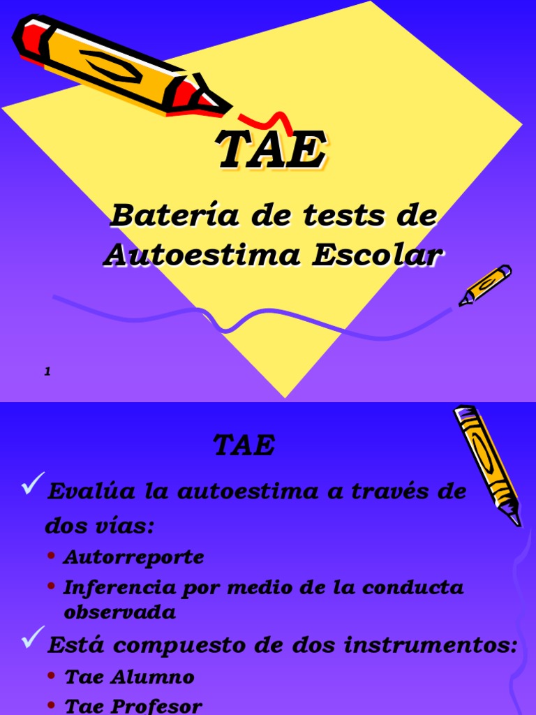 Test de Autoestima Escolar TAE | PDF | Autoestima | Sicología