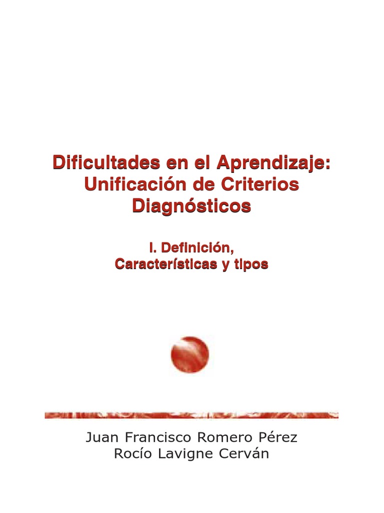 Dificultades Del Aprendizaje-Cap 1 y 2 | PDF | Aprendizaje | Desorden ...