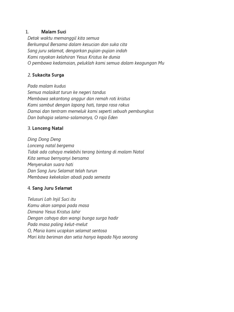 Puisi Natal Anak SKM 2 | PDF | Agama & Spiritualitas