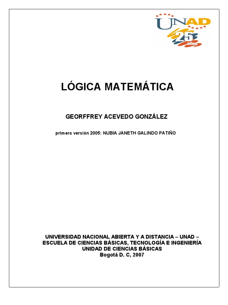 Logica Matematica | PDF | Conjunto (Matemáticas) | Lógica
