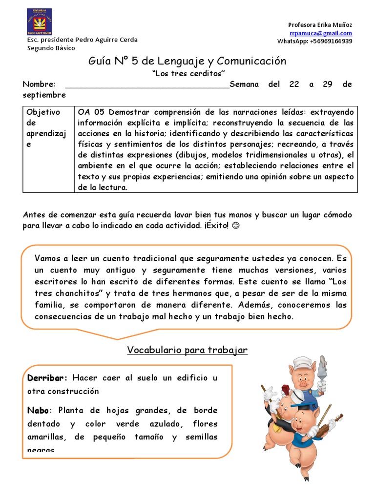 Guía de lenguaje 5 | PDF