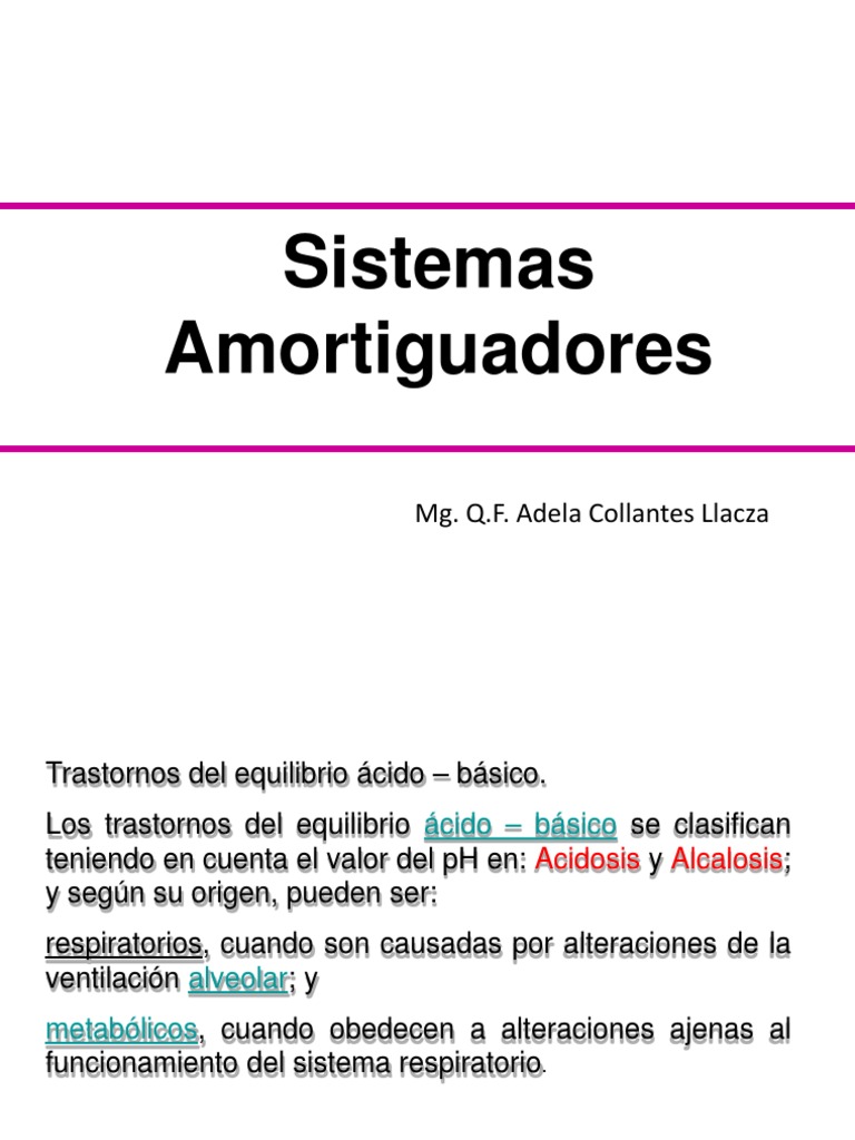 Clase 1 Sistemas Amortiguadores - Compressed | PDF | Solución tampón | Sodio
