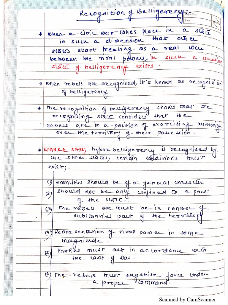 Belligerency & Insurgency | PDF