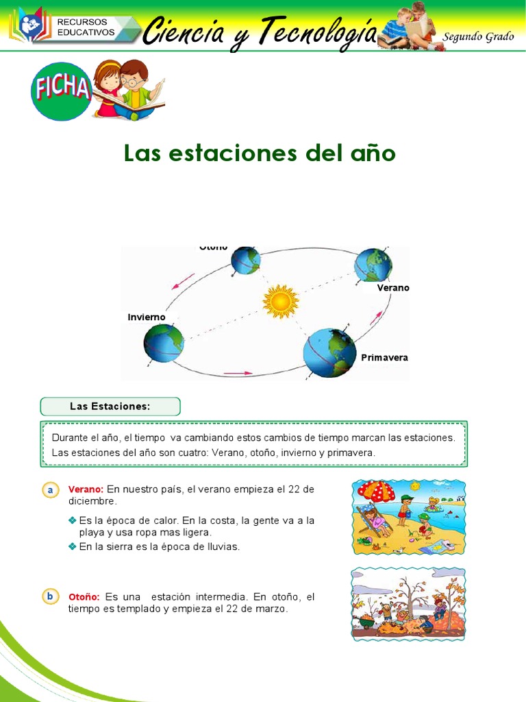 Las Estaciones Del Año | PDF | Tierra | Temporada de primavera)