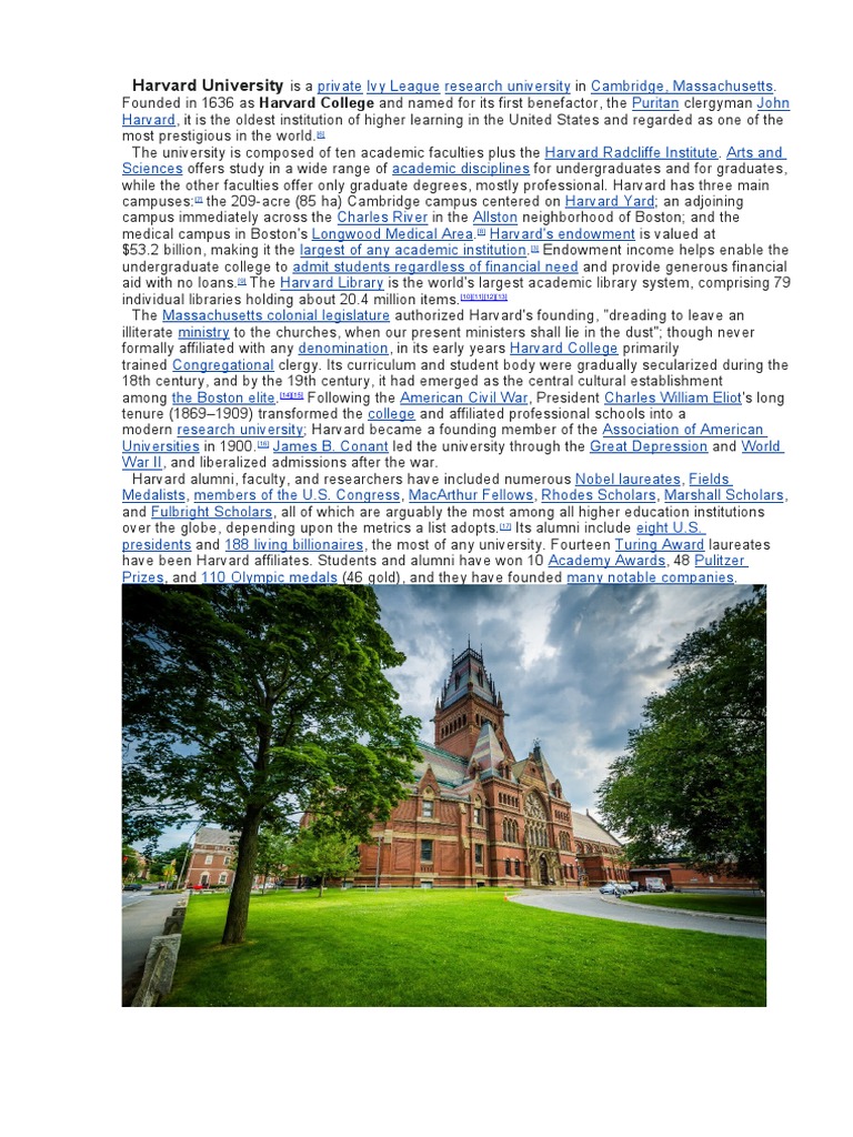 Harvard University | PDF | Harvard University | Academia