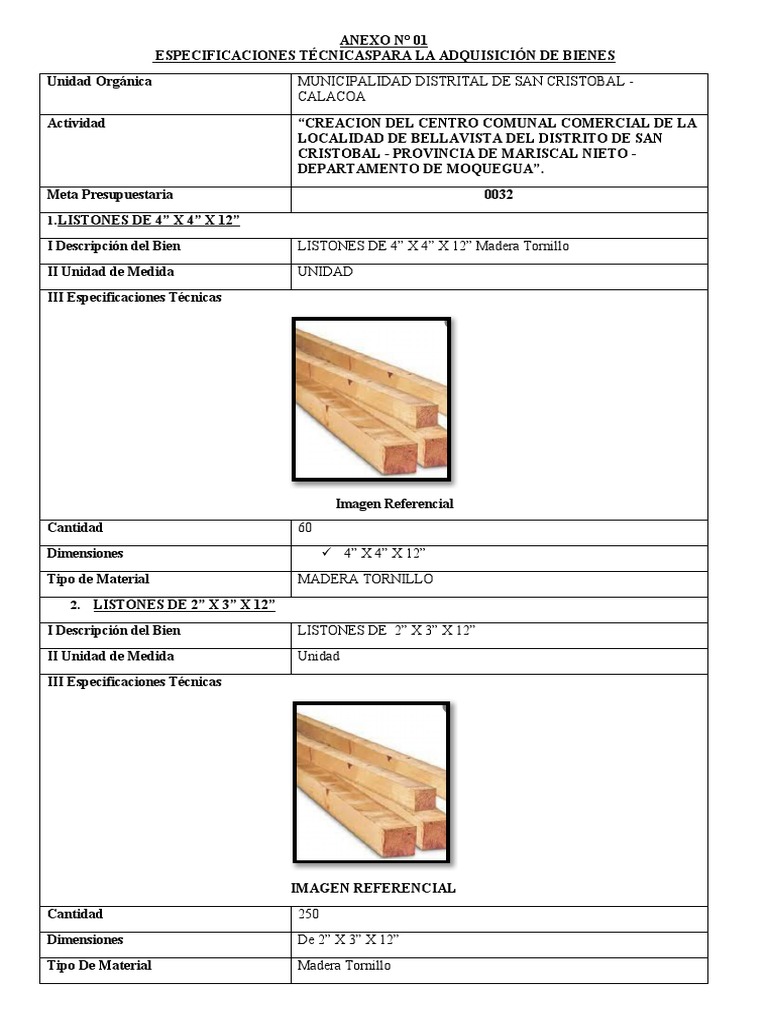 Especificaciones Tecnicas de Madera Madera Listones Compra Directa ... Especificaciones Tecnicas de Madera Madera Listones Compra Directa ...
