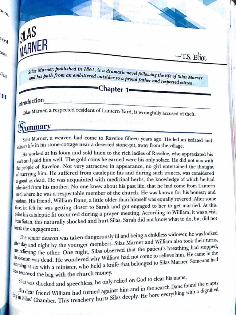 Xam Idea English Silas Marner Novel | PDF