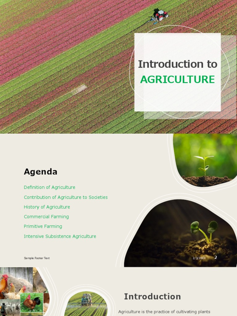 Introduction To AGRICULTURE | PDF | Agriculture | Intensive Farming