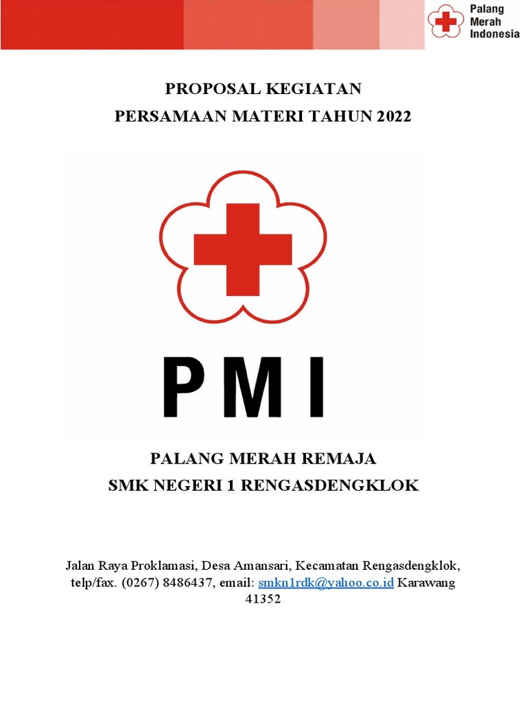 Proposal Kegiatan Persami PMR 2022 | PDF