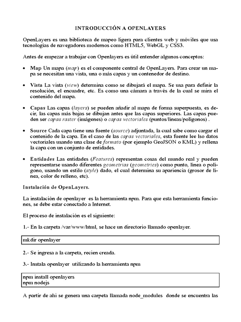 Introducción A Openlayers | PDF