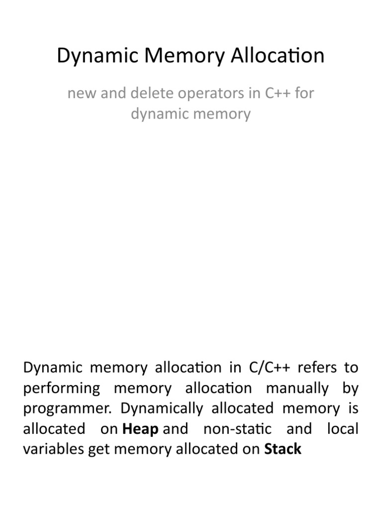 Dynamic Memory Allocation | PDF | Inheritance (Object Oriented Programming) | Class (Computer ...
