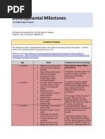 Denver Developmental Milestones Guide | PDF | Child Development | Gesture