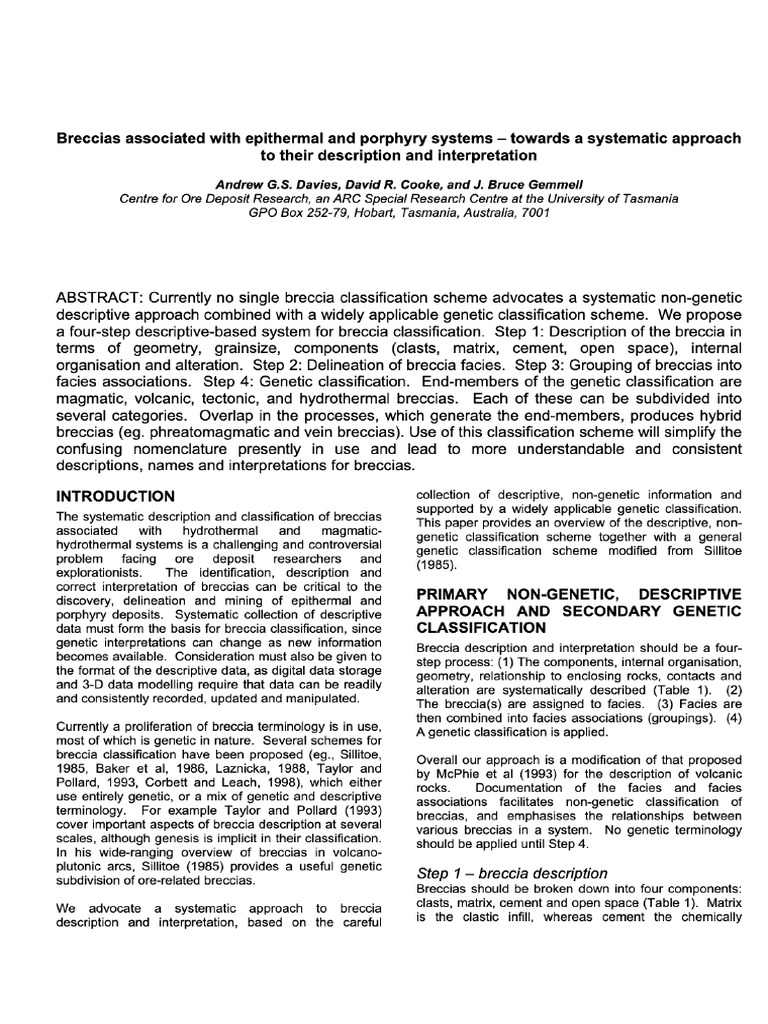 Davies Et Al Breccias | PDF Davies Et Al Breccias | PDF