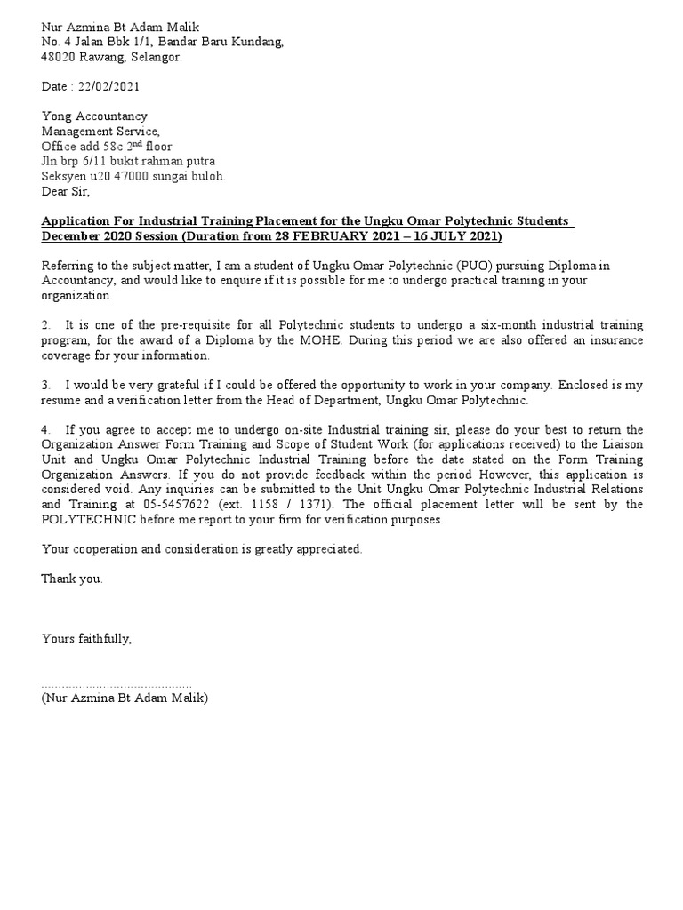 Cover Letter English | PDF | Career & Growth | Business