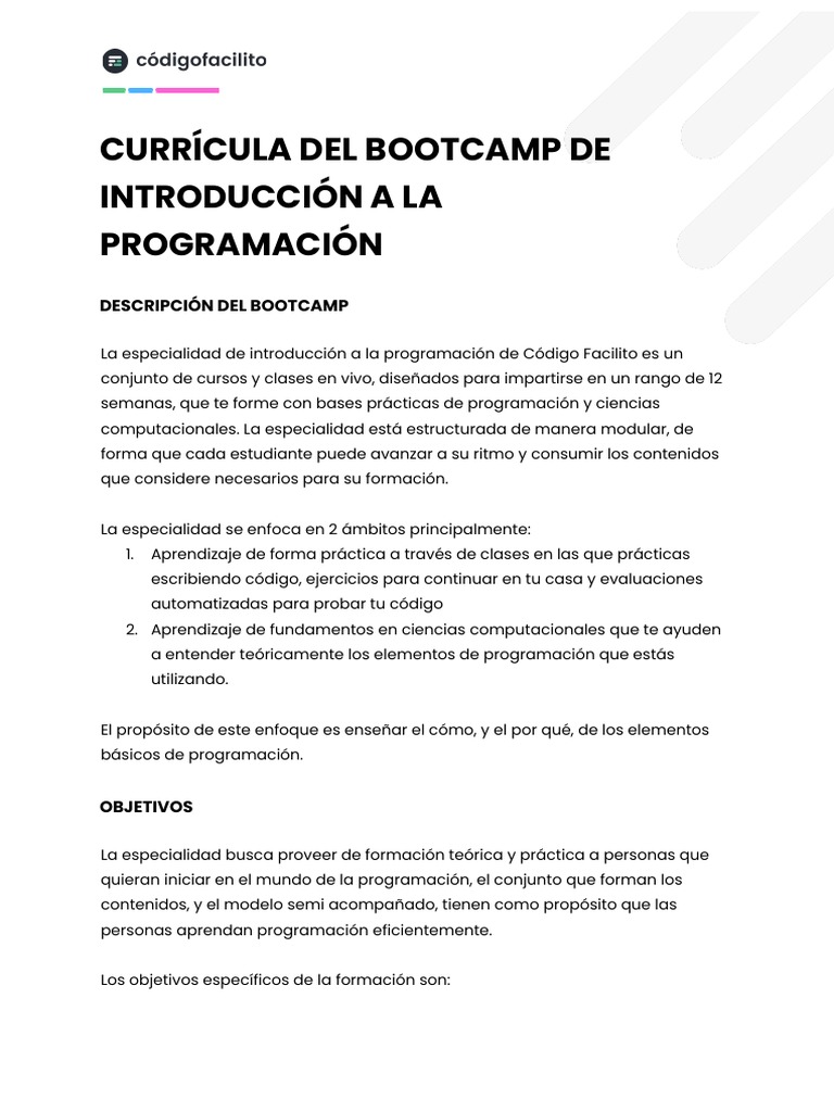 Bootcamp Introduccion A La Programacion | PDF | Programación de computadoras | Lenguaje de ...