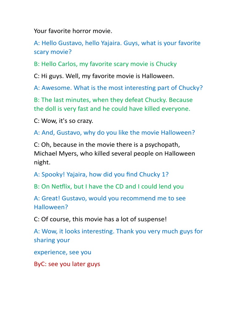 Your Favorite Horror Movie | PDF | Art