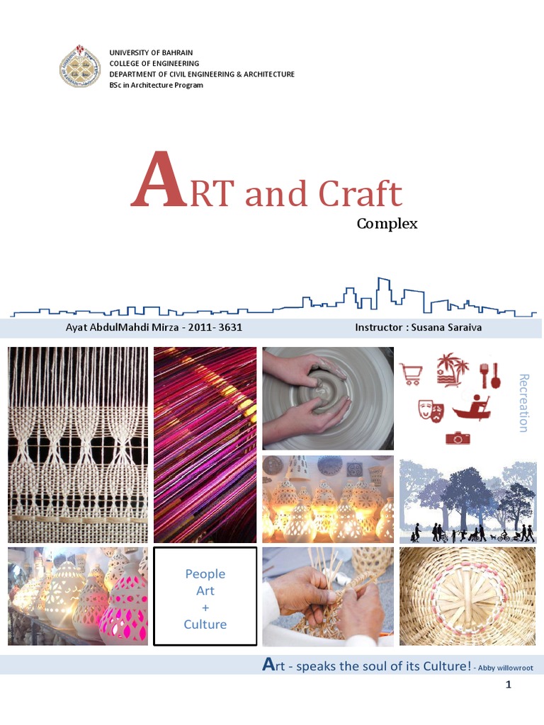 Reconnecting Culture and Community: Proposed Design of an Art and Craft ...