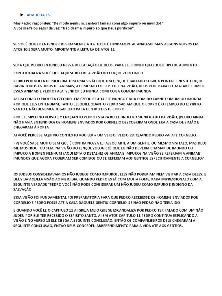 Argumento Do Porco 4 | PDF | São Pedro | Atos dos apóstolos