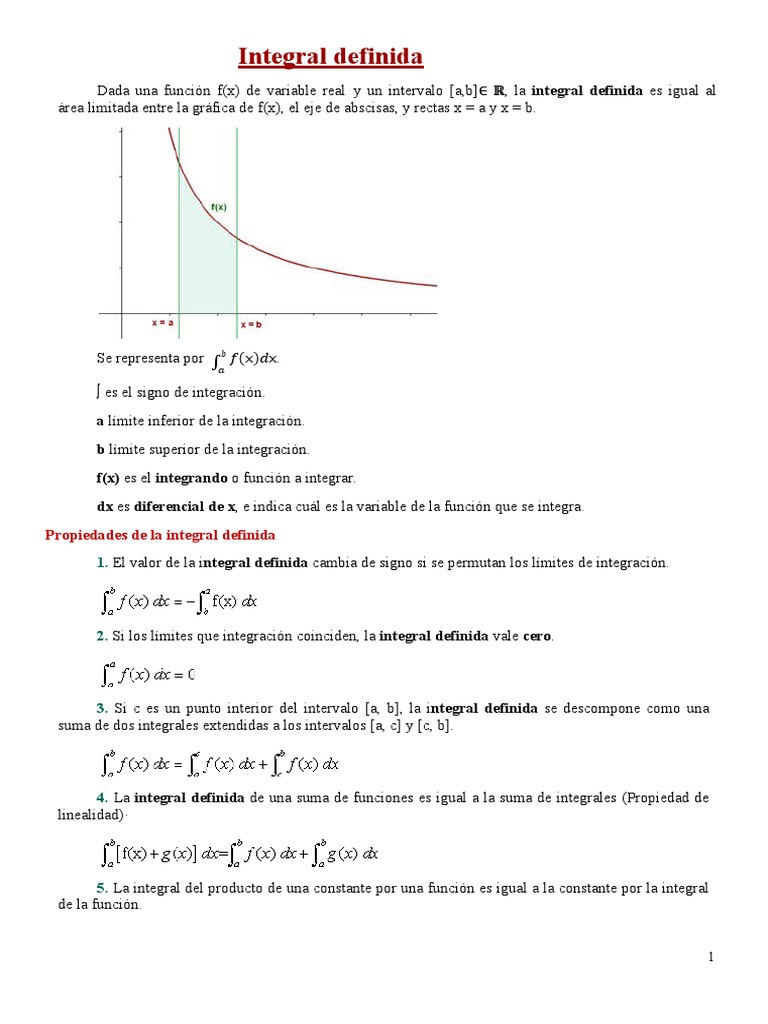 Integral Definida y Teorema Fundamental | PDF