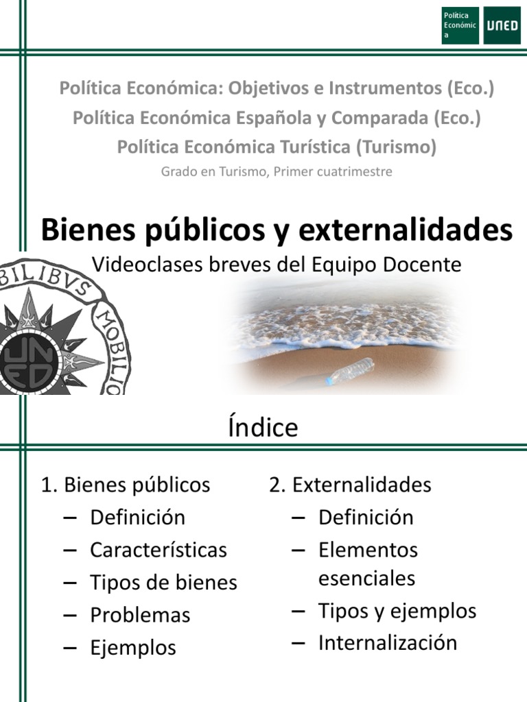 Bienes Públicos y Externalidades | PDF | Bienes | Exterioridad