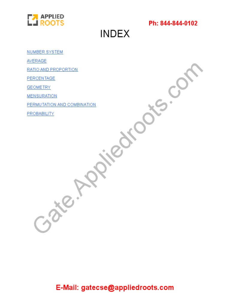 Quantitative Aptitude Formulas Guide | PDF | Mathematics | Elementary ...