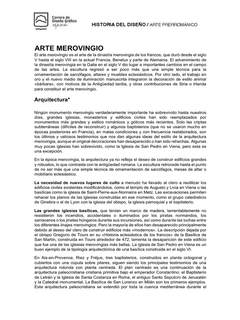 Arte Merovingio | PDF