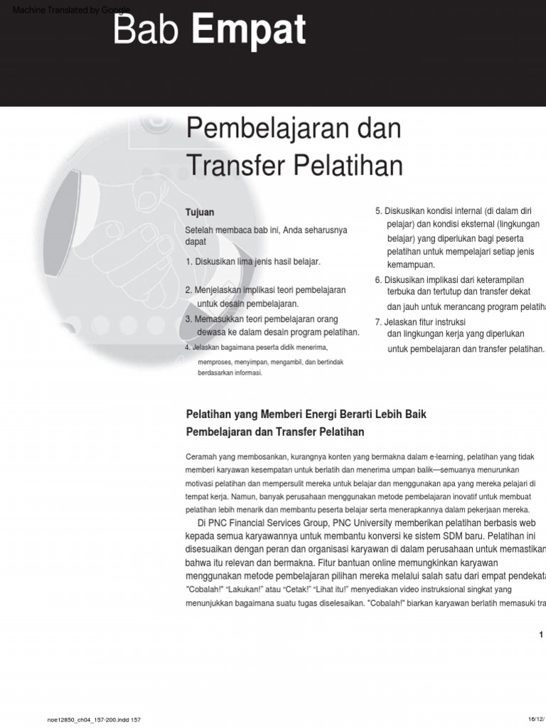 7Th Edition Noe Employee Training & Development - Ch4-Indo | PDF