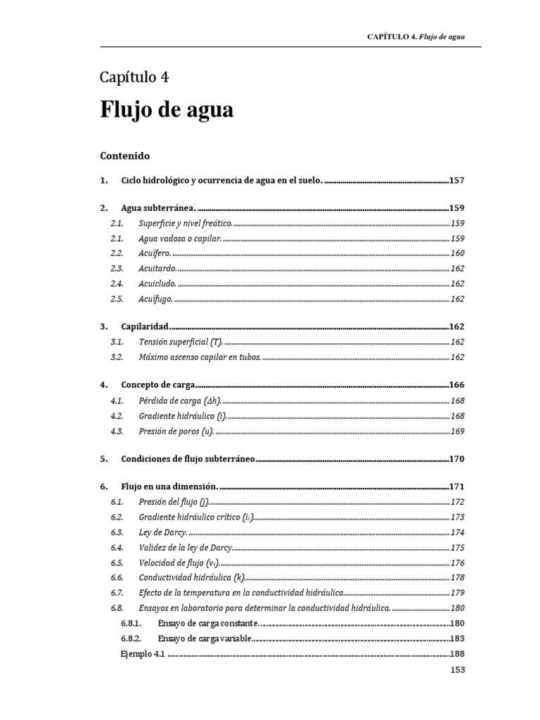 Cap04 Flujo de Agua | Descargar gratis PDF | Agua subterránea | Vapor de agua
