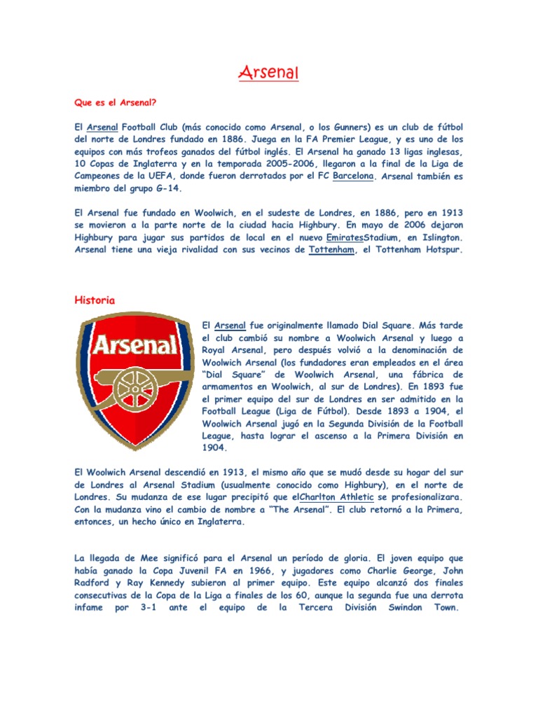 Arsenal | PDF