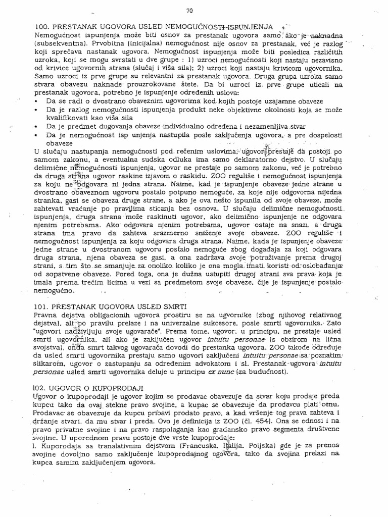 Obligaciono Pravo Skripta Perovic | PDF