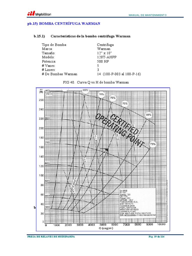 Mantenimiento de bombas centrífugas Warman en una planta de procesamiento de relaves | PDF ...