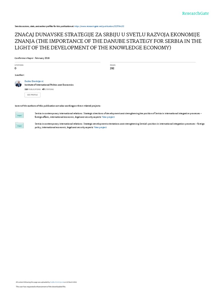 DunavskastrategijaEUu21 Veku | PDF | European Union | Danube