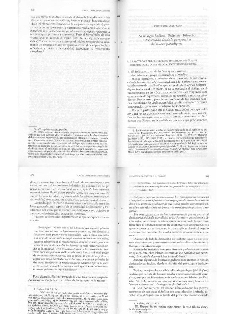 Reale, G. Por Una Nueva Interpretación de Platón 389-409 | PDF
