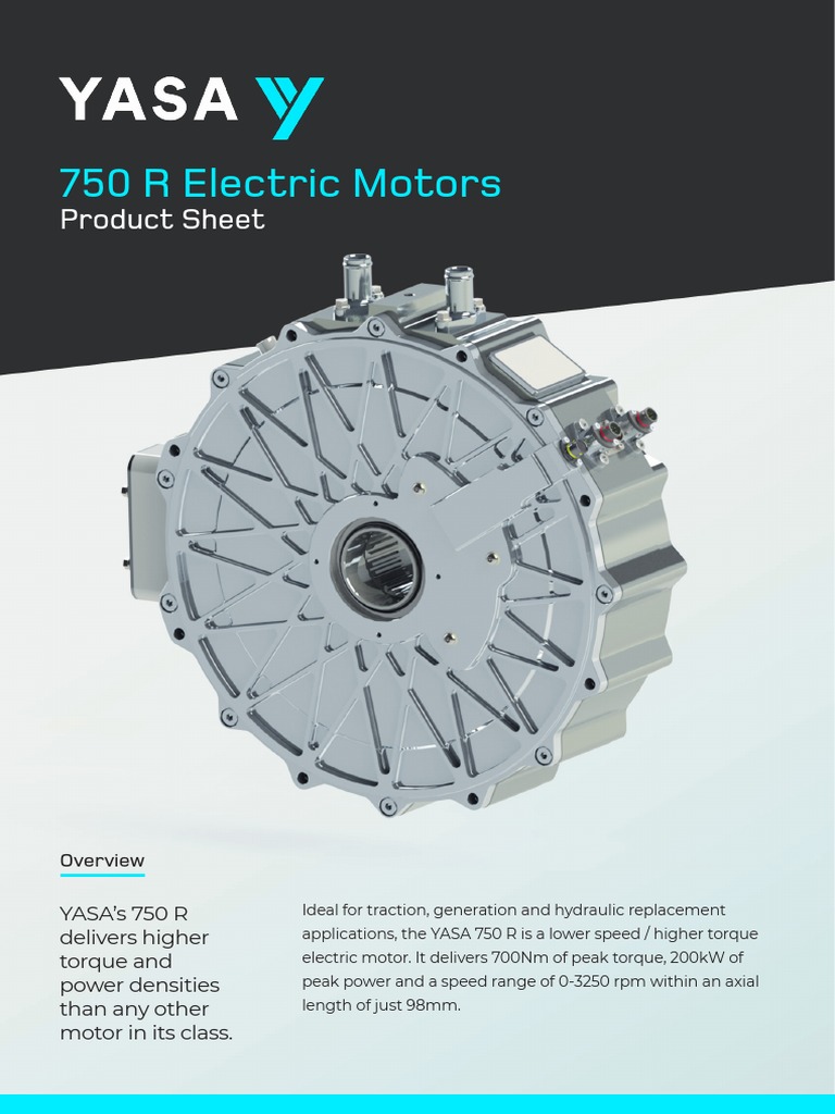 YASA 750RDatasheet Rev 11 | Download Free PDF | Electric Motor ...