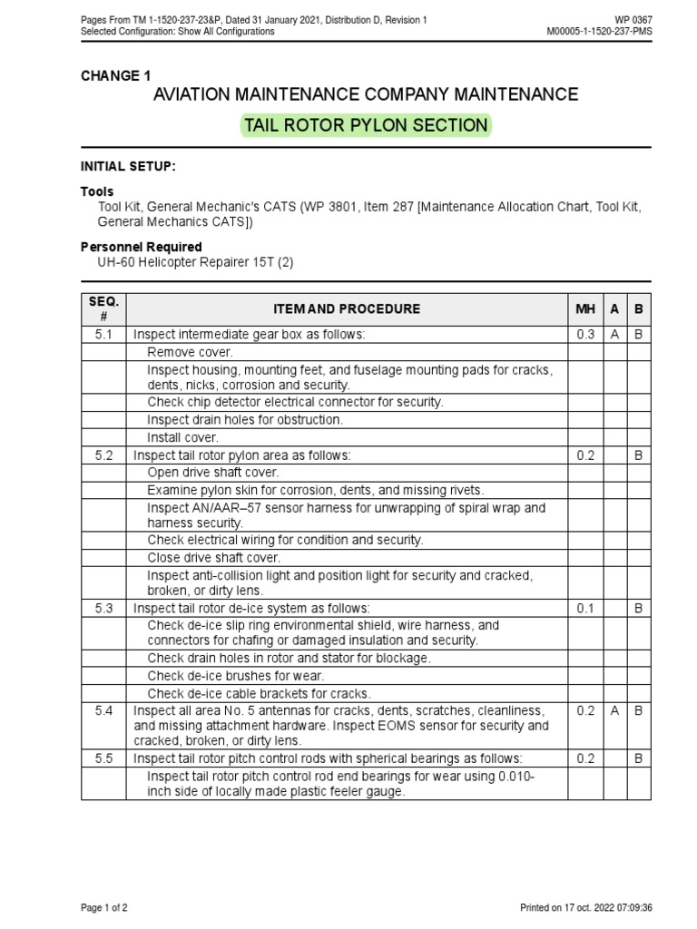 Pms Tail Rotor Pylon Section | PDF | Electrical Engineering ...