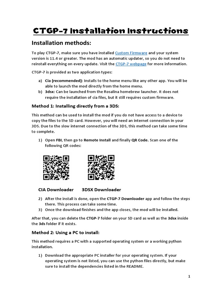 CTGP-7 Intallation Guide EN | PDF | Installation (Computer Programs) | Computer File