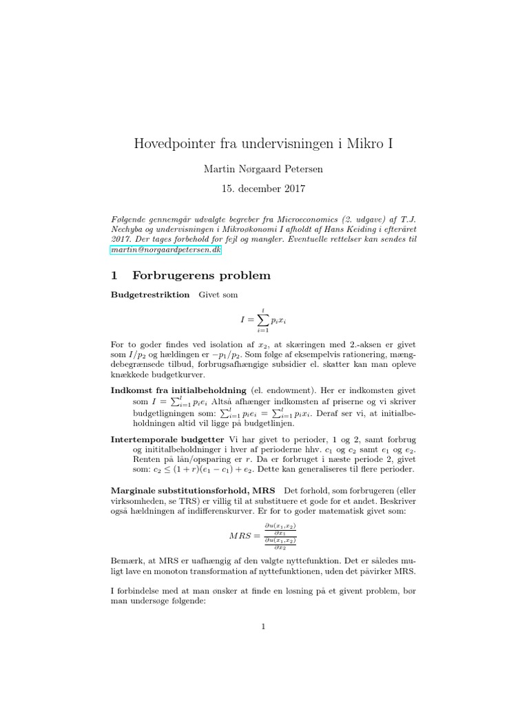 Hovedpointer Fra Mikro I | PDF Hovedpointer Fra Mikro I | PDF