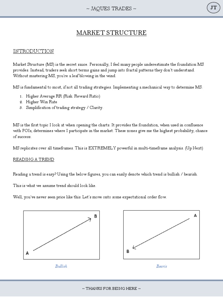 Market Structure Jaques Trades | PDF | Market Trend | Market (Economics)
