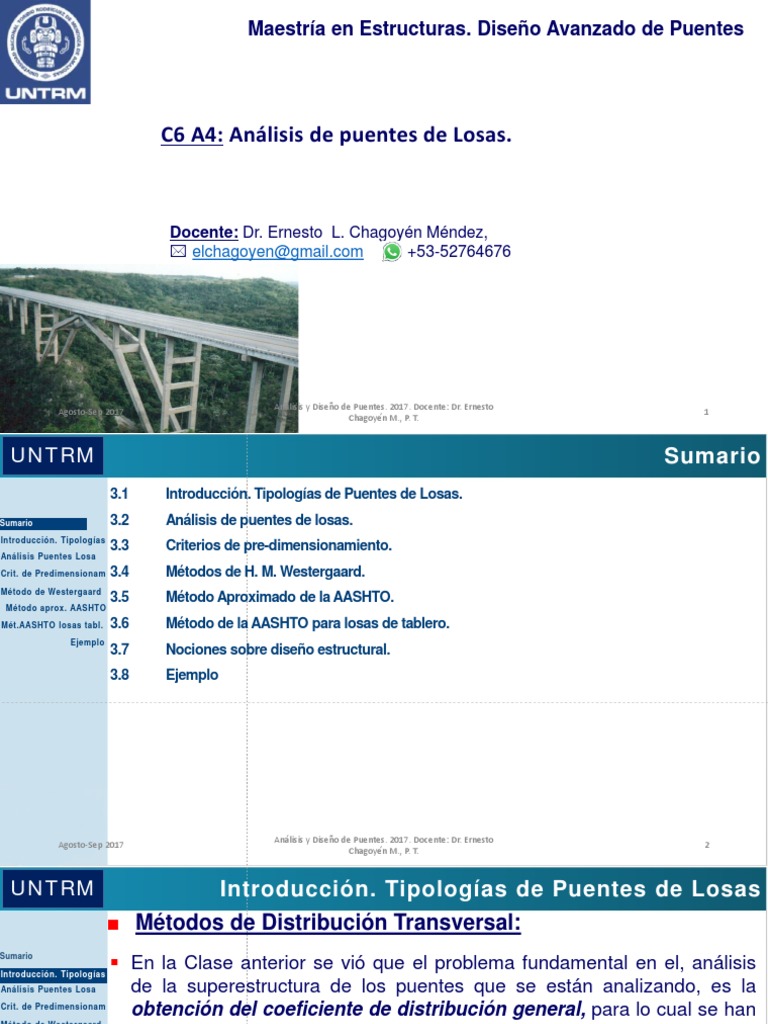 C6 A4 Análisis de Puentes de Losas | PDF | Hormigón | Hormigón pretensado