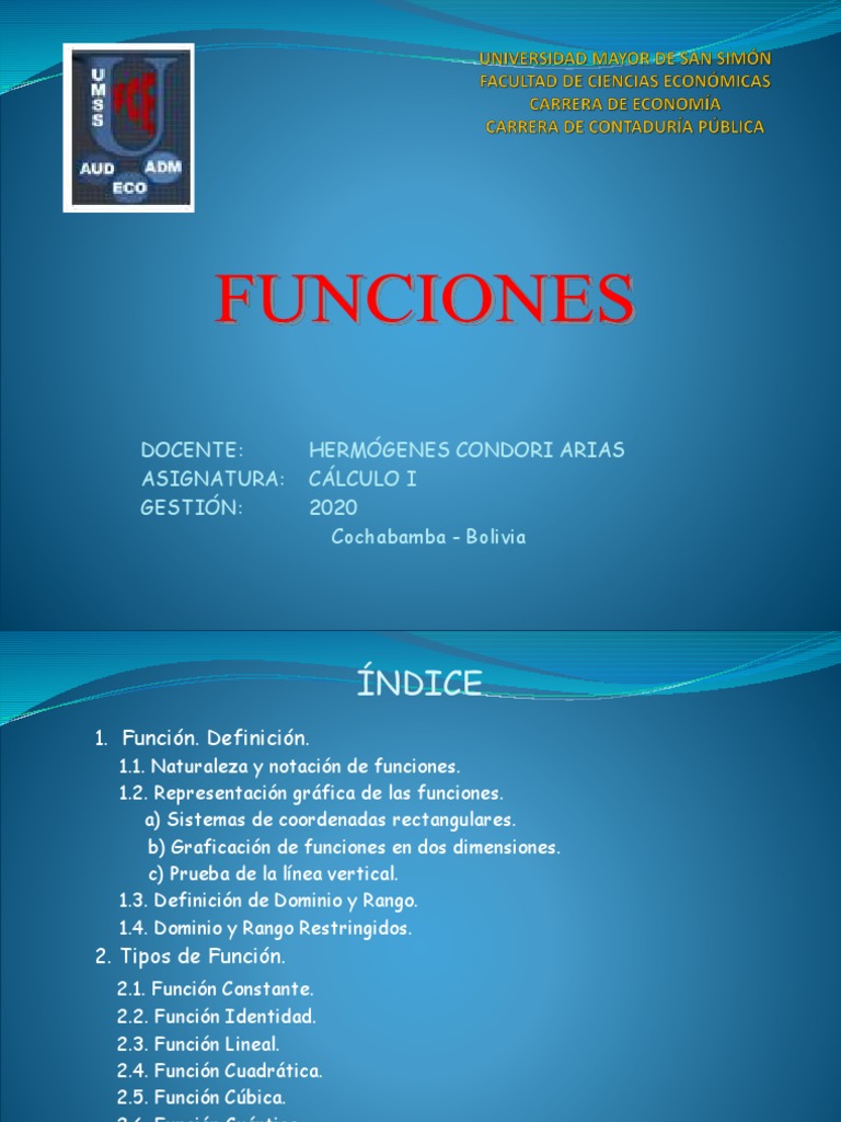 Introducción a las Funciones en Cálculo I | PDF | Sistema de ...
