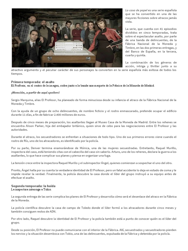 La Casa de Papel | PDF