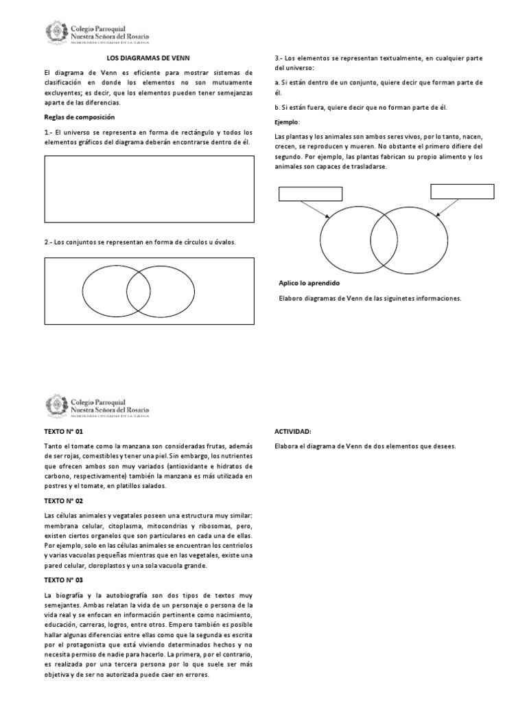 Los Diagramas de Venn | PDF | Plantas | Biología Celular)