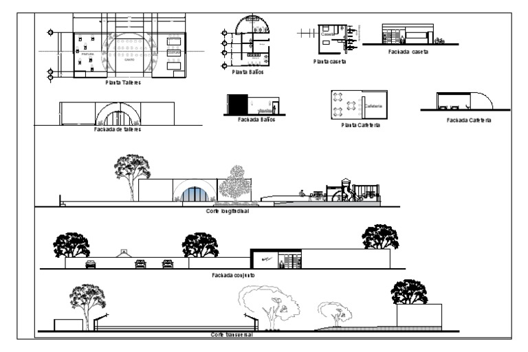 Cortes Plantas Fachadas | PDF