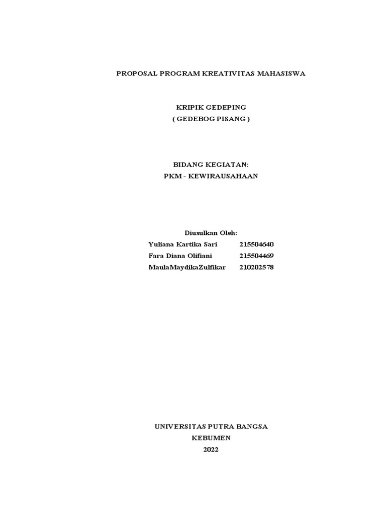 PKM-K Revisi (2) (1) 3 | PDF