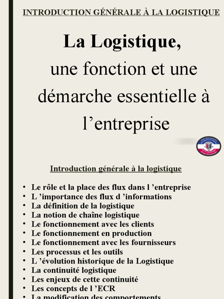 Cours Logistique | PDF | Logistique | Inventaire