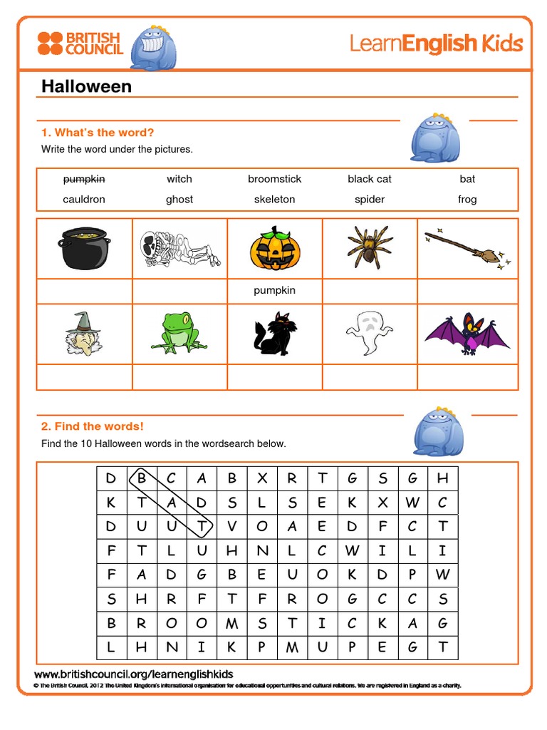 Wordgames Halloween Worksheet Final 2012 10 11 | PDF