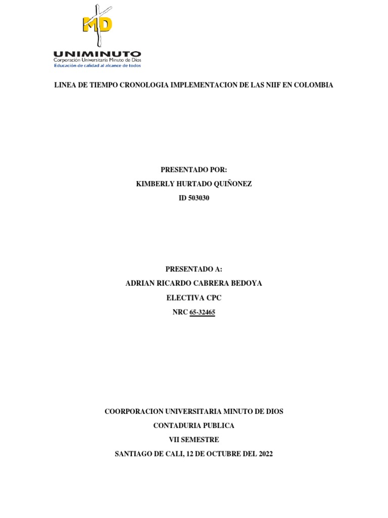 Linea de Tiempo Cronologia Implementacion de Las Niif en Colombia | PDF ... Linea de Tiempo Cronologia Implementacion de Las Niif en Colombia | PDF ...