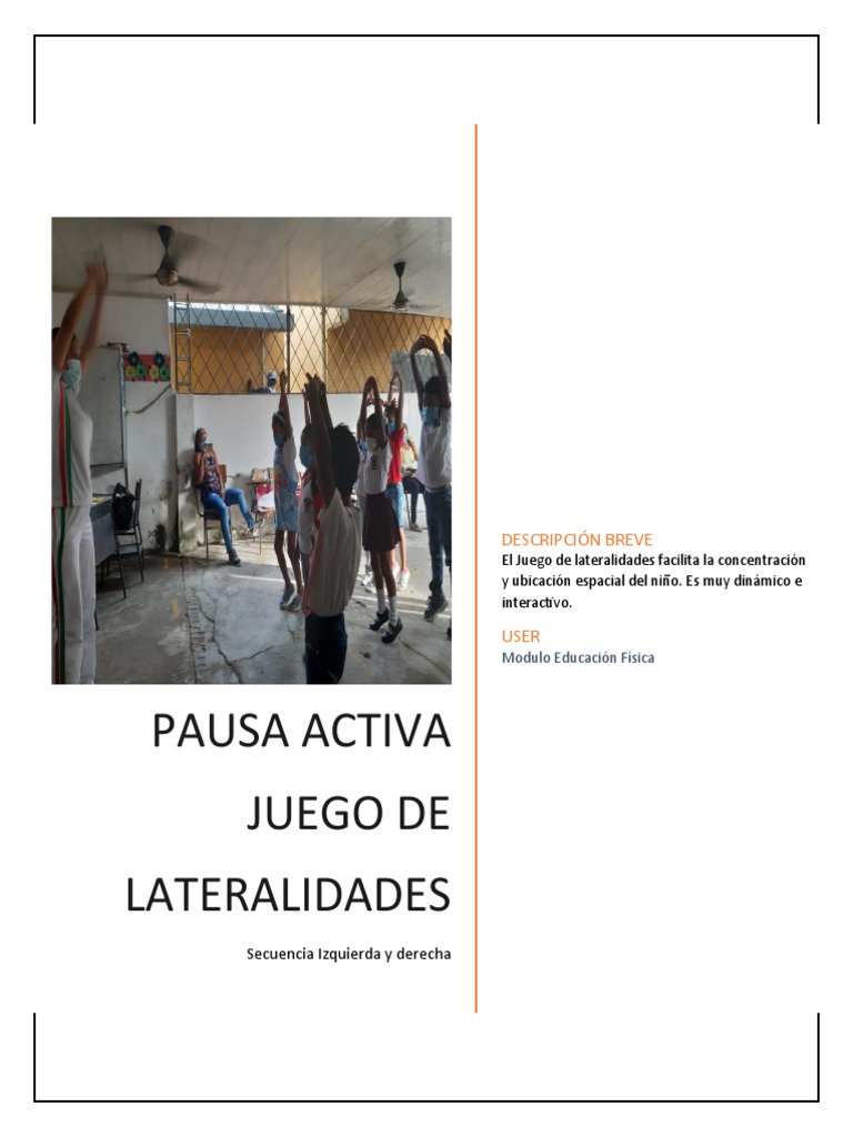 Actividad Dinamica Pausa Activa | PDF