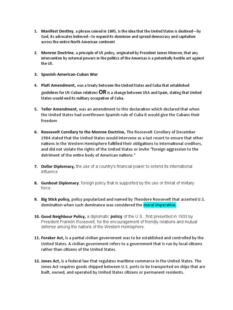 US in The Caribbean Terms and Treaties | PDF | International Relations ...