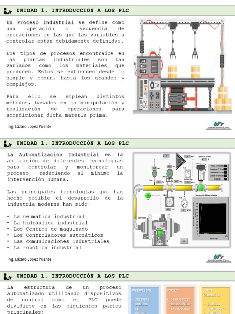 U1 PLC P1 (Utt) | PDF | Controlador lógico programable | Automatización